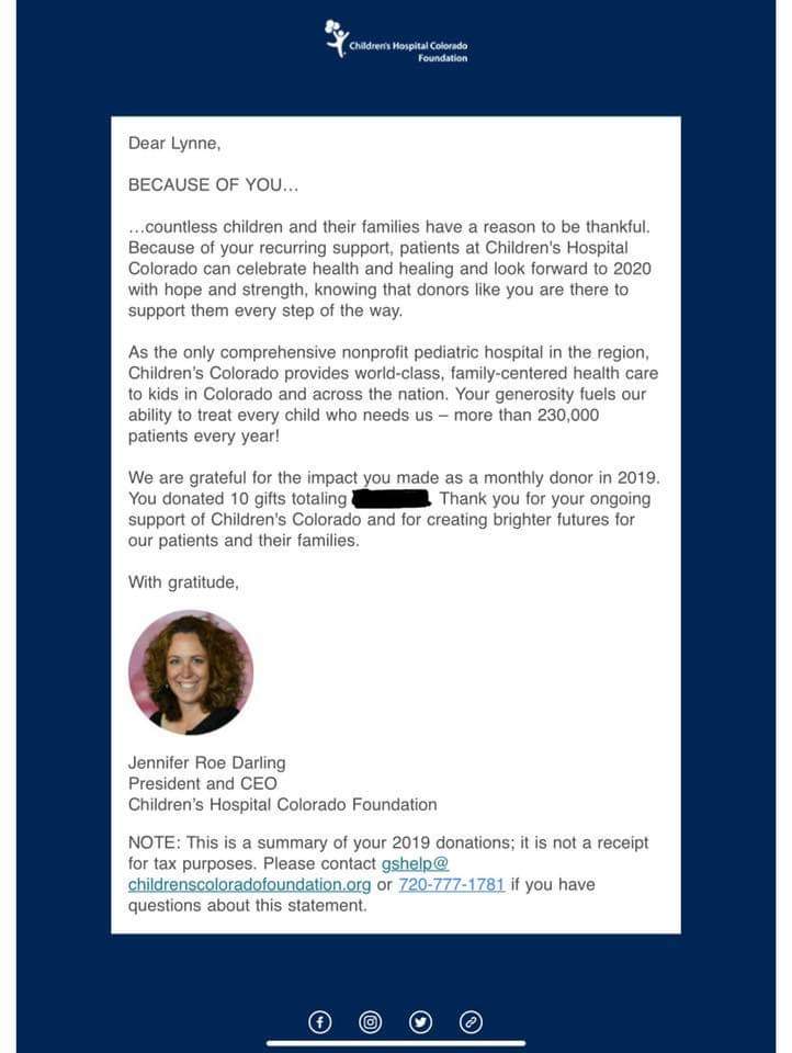 Gift Acknowledgment Email Sample • Productive Fundraising